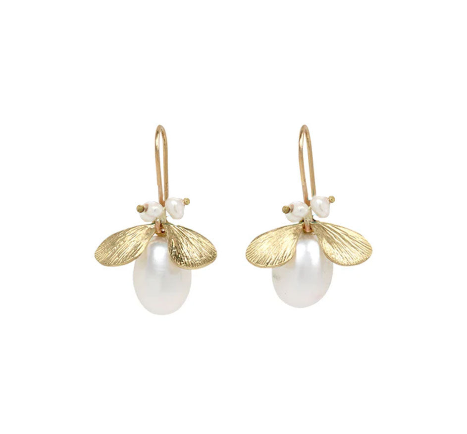 Gold and Pearl Jeweled Bugs with Pearl Eyes – Material Possessions